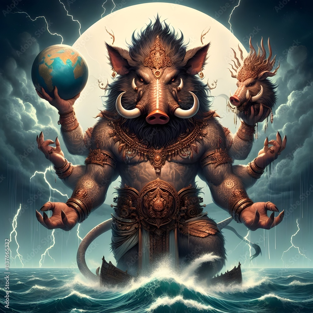 Varaha avatar of Vishnu | Varaha, the 3rd avatar of Lord Vishnu | The ...