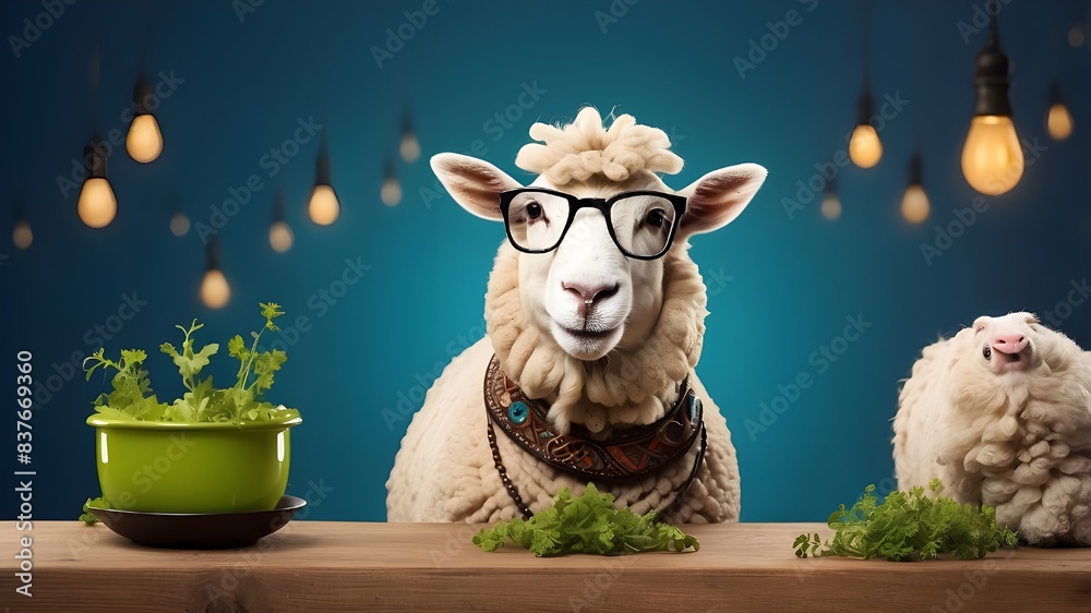 hilarious wallpaper for Eid Mubarak with copy space, hilarious bakra ...