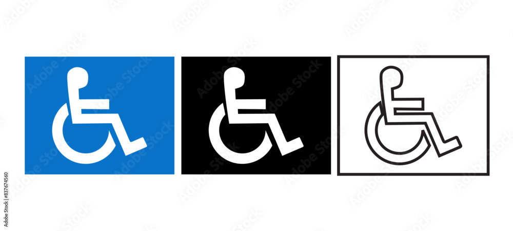 Disabled Sign.Wheelchair Symbol.The International Symbol of Access (ISA ... Disabled Sign.Wheelchair Symbol.The International Symbol of Access (ISA ...