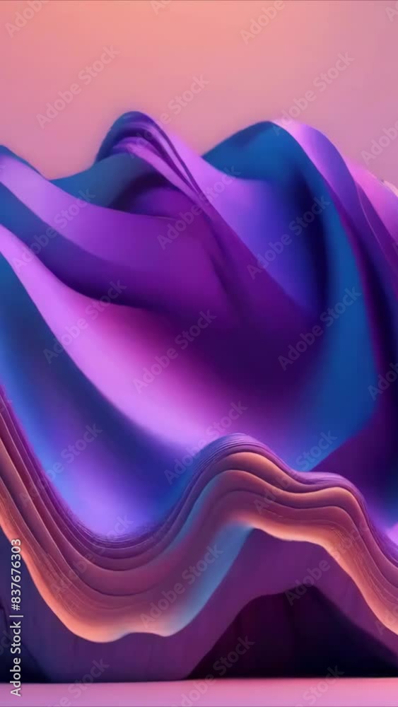 metallic pastel colors abstract liquid metal melting 3D shape art ...