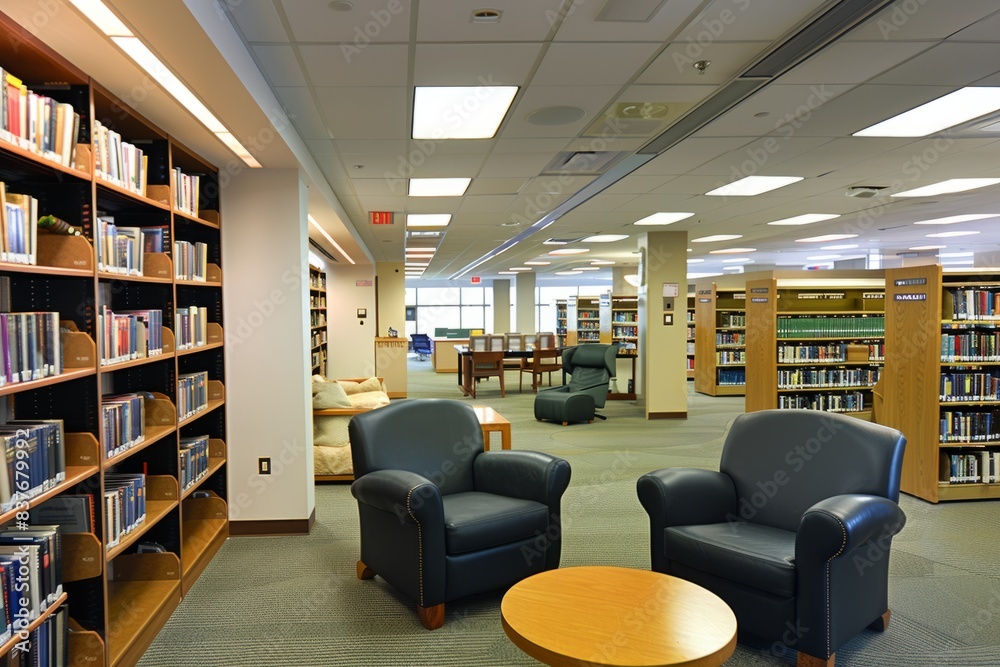 Professional Photography of the corporate library or resource center ...