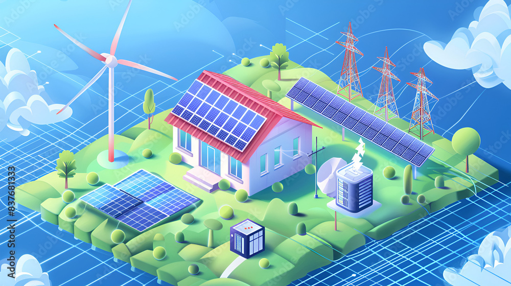 Home virtual renewable sustainable power plant battery energy storage ...