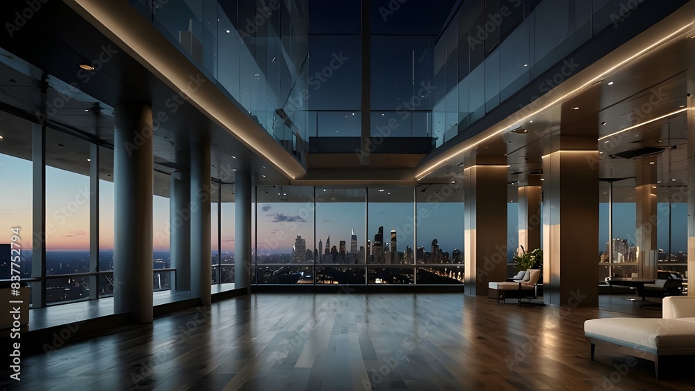 "Experience the sleek and modern design of a multi-level building, with ...