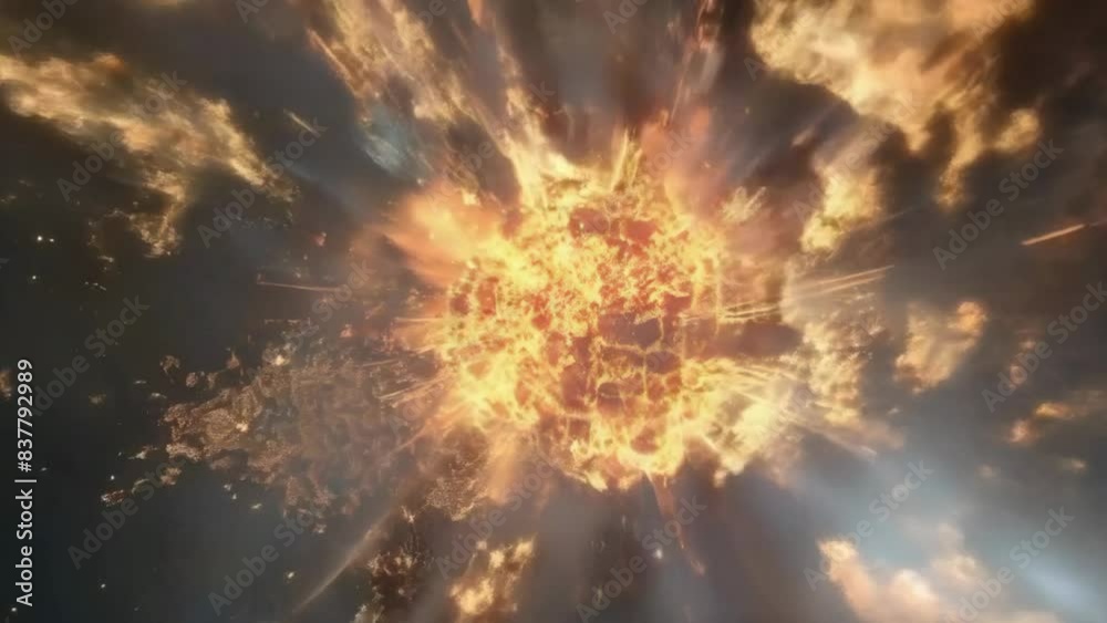 fire burst explosion animation background - 4k new stock video footage ...