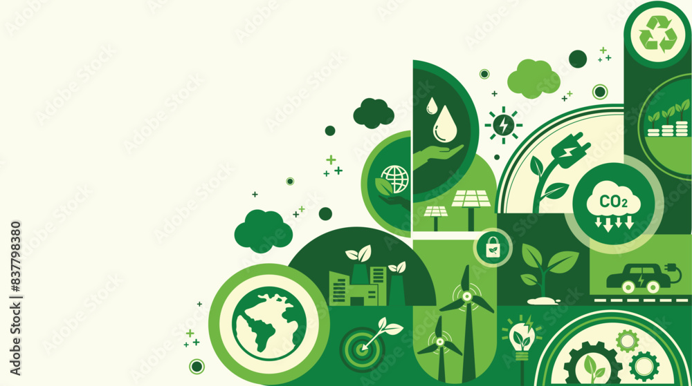 World environment and sustainable development concept with ecology ...