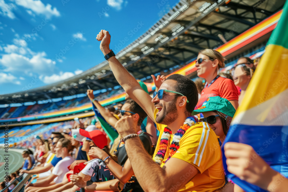 International fans from different countries celebrate the 2024 Olympic ...