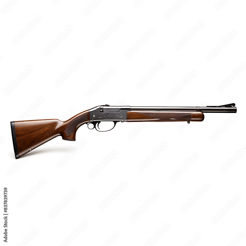 High-Resolution Image of a Classic Wooden Stock Shotgun Isolated on ...