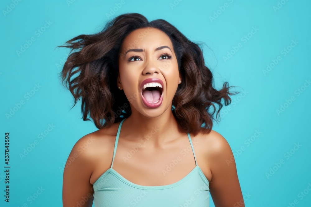 wow. energy and crazy happy scream from excited extrovert girl with omg ...