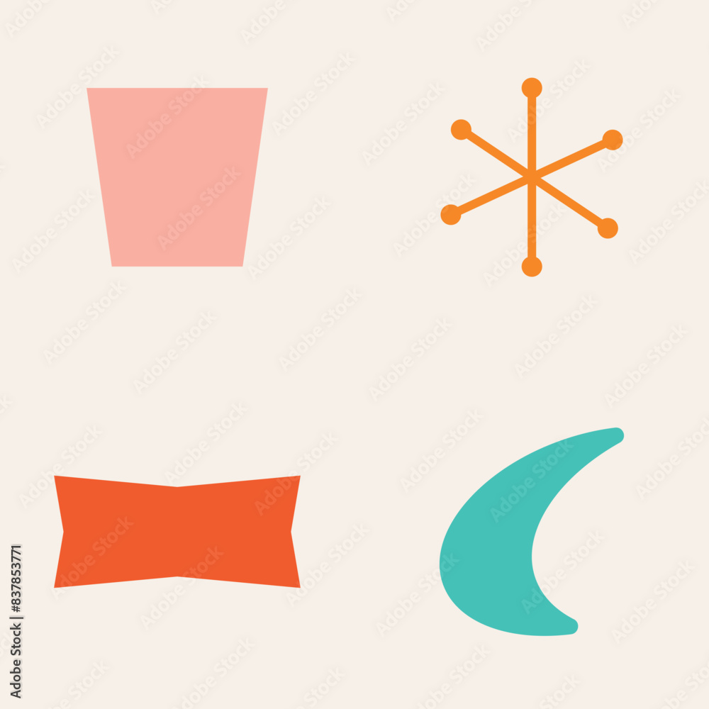 50s Mid Century Modern Shapes, Elements, Logos, Signs, Fifties, 1950s ...