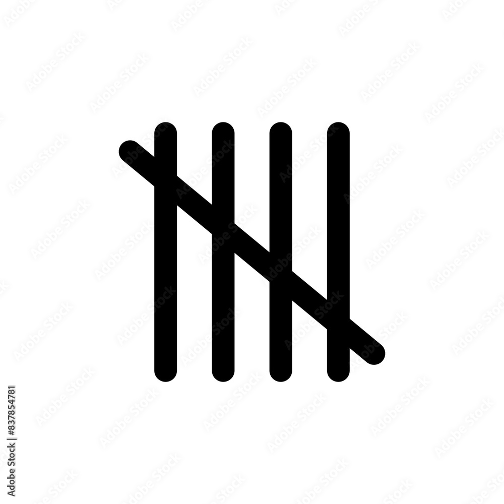 Tally terminal icon in black, outline style and transparent background ...