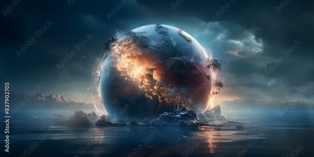 Earths climate change impact natural disasters pollution melting ...