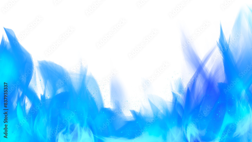 Retro png blue fire flame border frame Stock Illustration | Adobe Stock