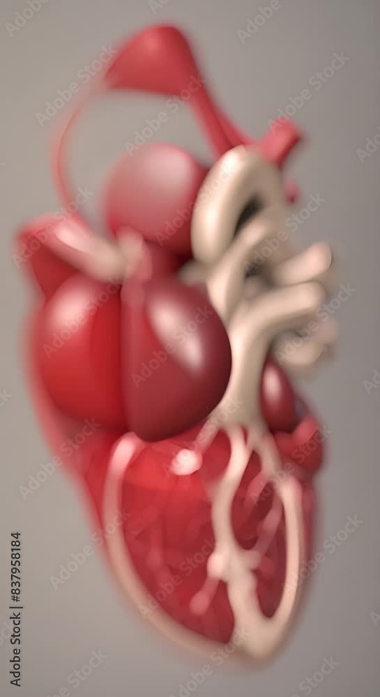 Vidéo Stock Realistic heart organ Beating human heart 3d realistic ...