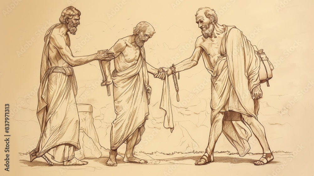 Biblical Illustration of the Parable of the Good Samaritan: Samaritan ...