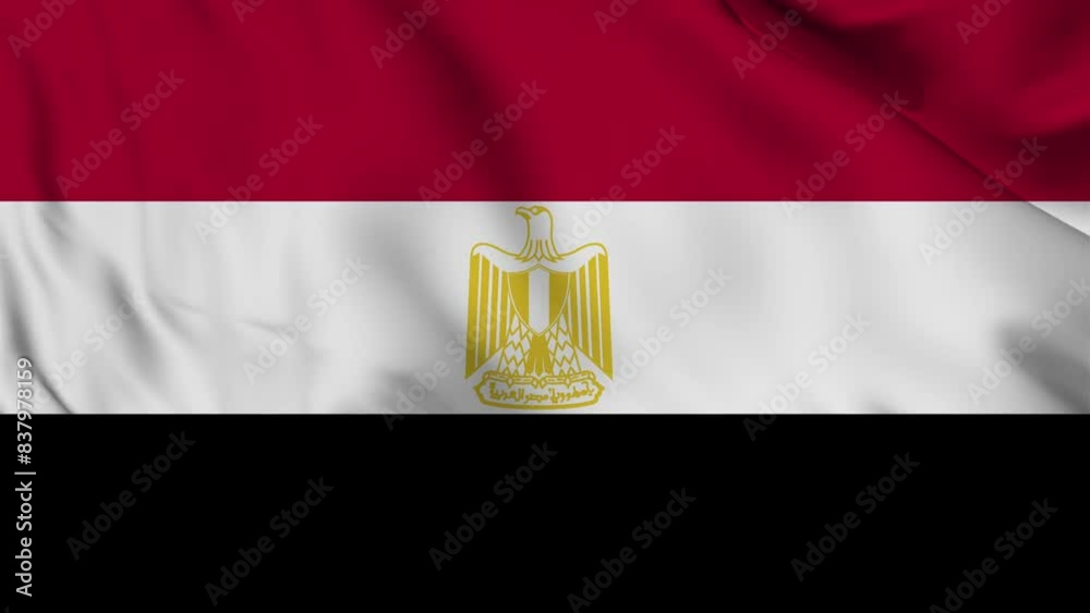 Egypt flag animation for background in 4k. Happy independence day ...