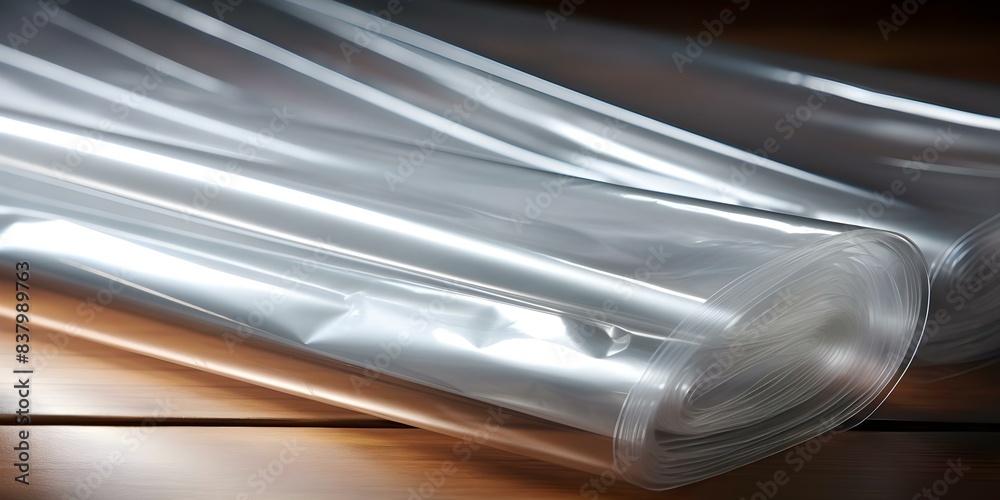 Polyethylene plastic wrap texture overlay for packaging or album ...