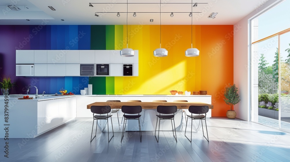 Foto de Highlight the evolution of color theoryin art on your kitchen ...