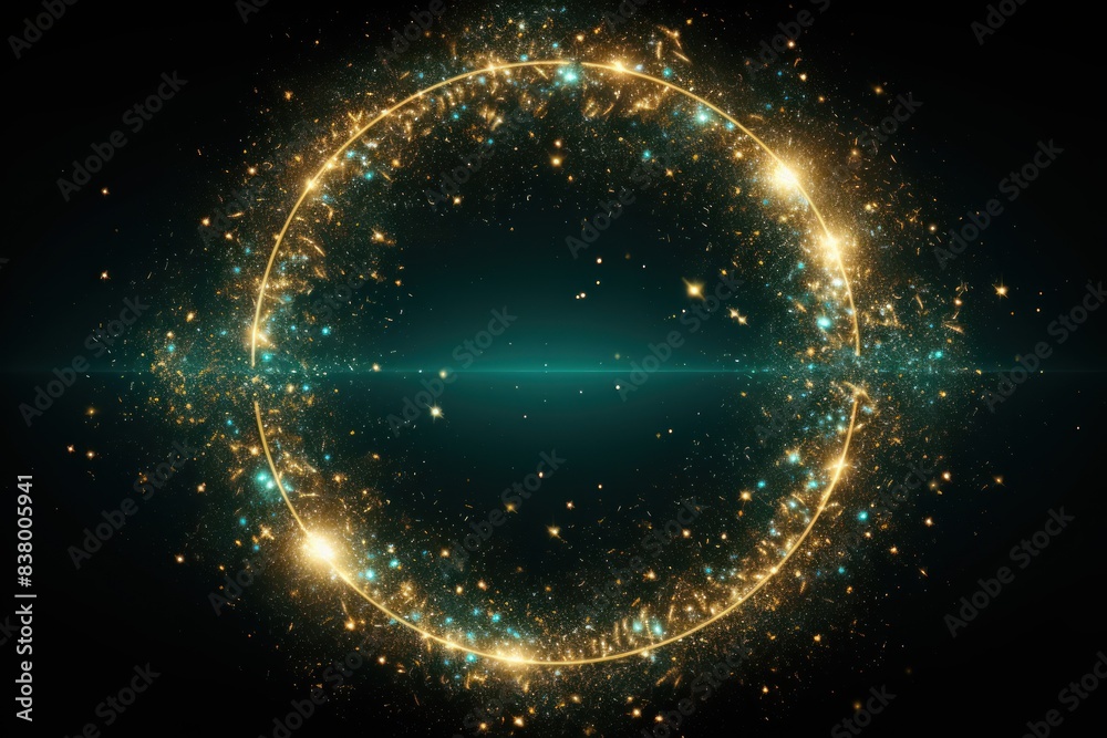 glitter circle of light shine sparkles and platinum moonlight spark ...
