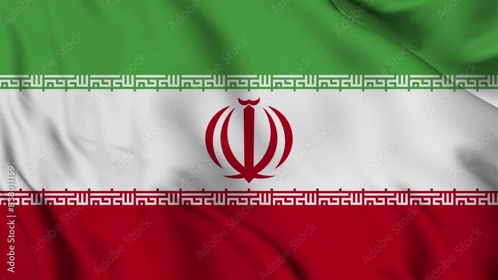 Iran flag animation for background in 4k. Happy independence day ...