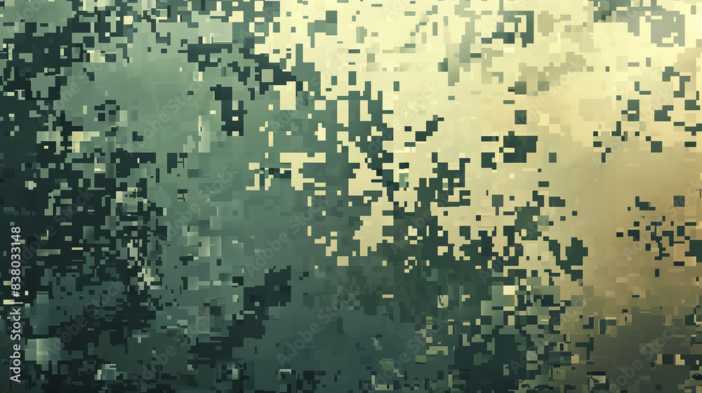 An abstract digital camo background featuring pixelated patterns in ...