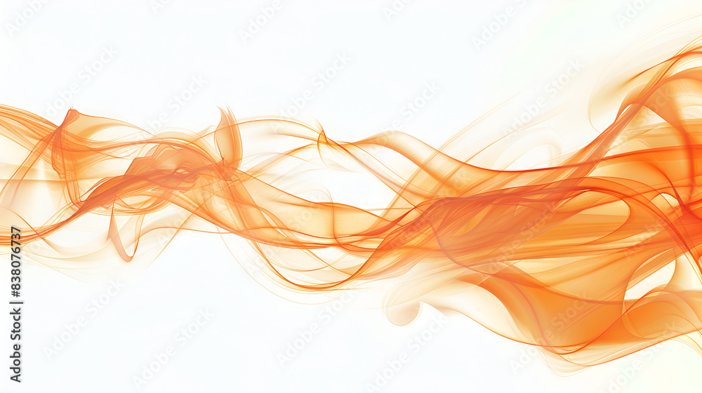 yellow flame isolated on white background, abstract background with ...