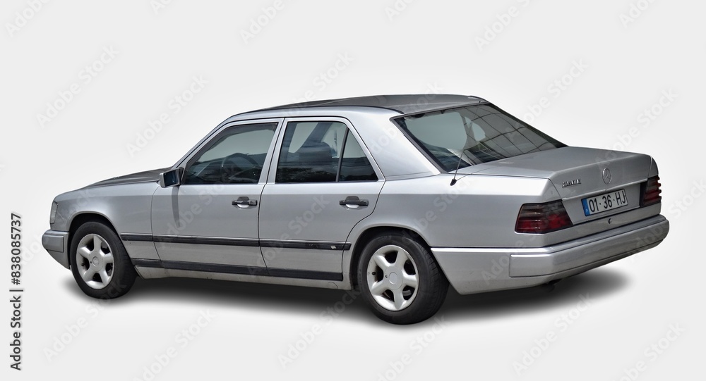 Vintage Mercedes W124 - 200D in silver Stock Photo | Adobe Stock