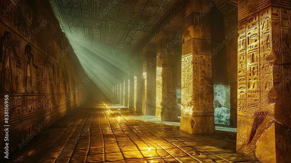 Ancient Egyptian Hieroglyphics, Pharaohs Sarcophagus, Mystical, Inside ...