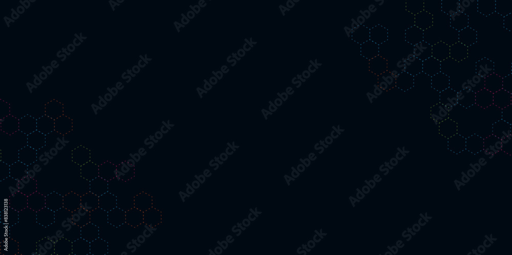 Vector Background of abstract black hexagon background design a dark honeycomb grid pattern ...