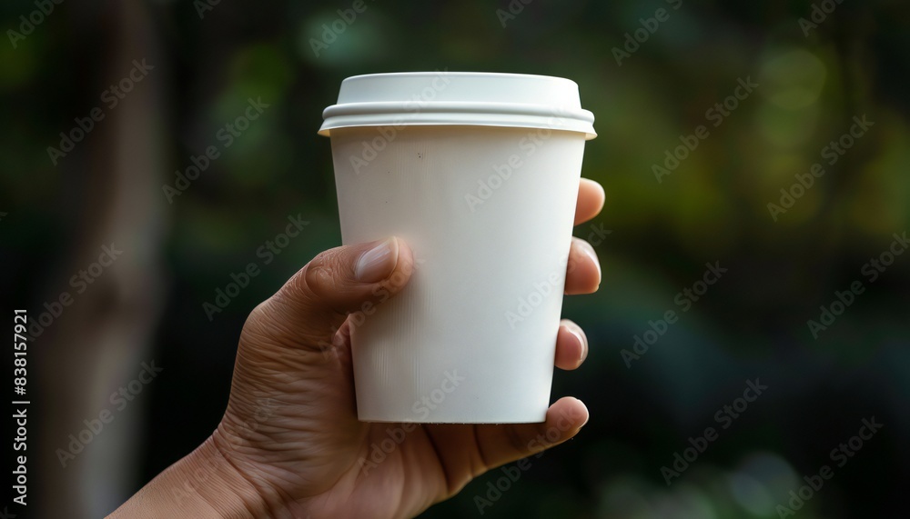 Design your drink with this free file of a hand holding a blank paper ...