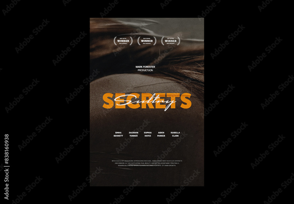 Romantic Movie Poster Template Layout Stock Template | Adobe Stock