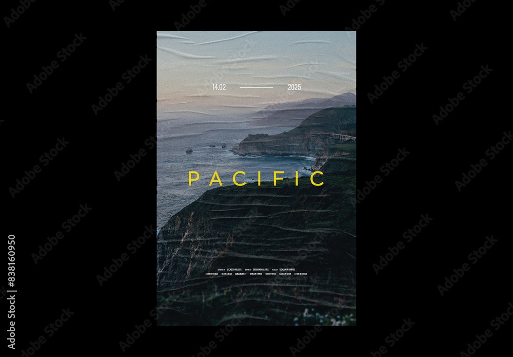 Pacific Movie Poster Template Layout Stock Template | Adobe Stock