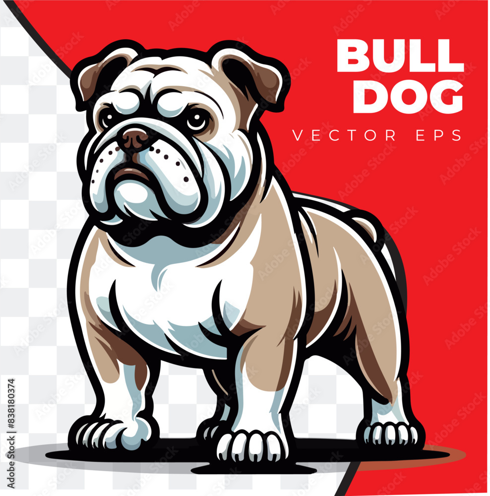 Bulldog EPS Vector (made by AI and vectorized in Illustrator) Stock ...