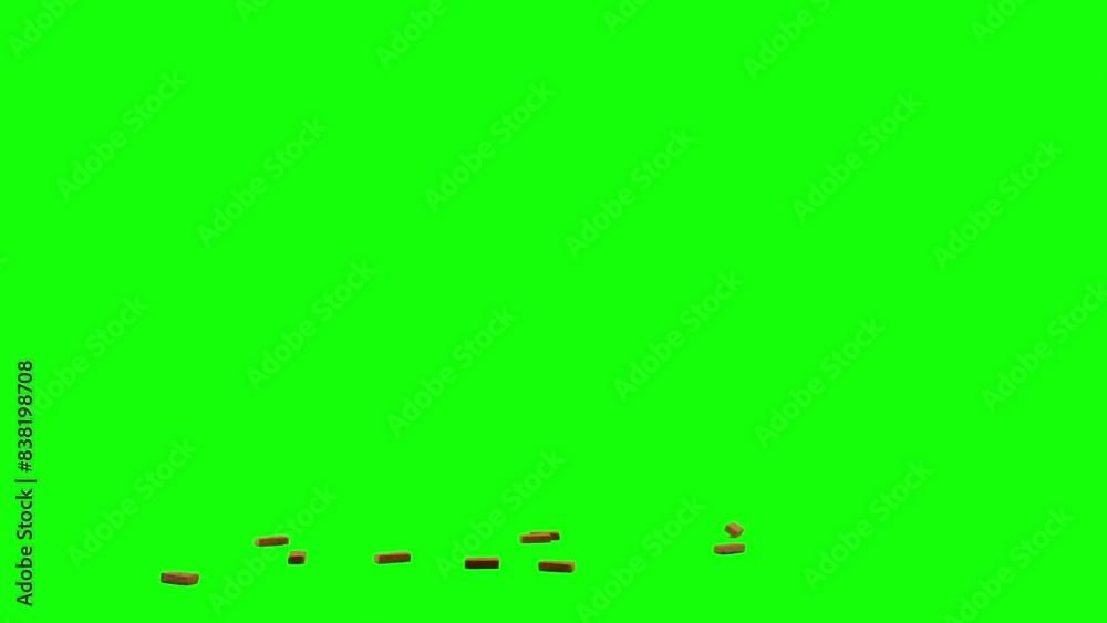 Bricks - Debris Bricks Top Side - mp4 - Green Screen Debris Effects ...