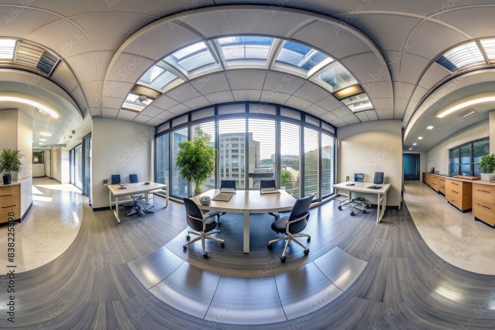360 degree spherical panorama of interior office space, HDRI ...