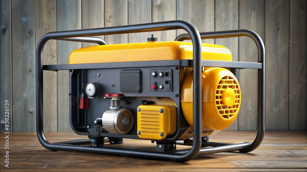 Portable generator with fuel tank, engine and outlets , power ...