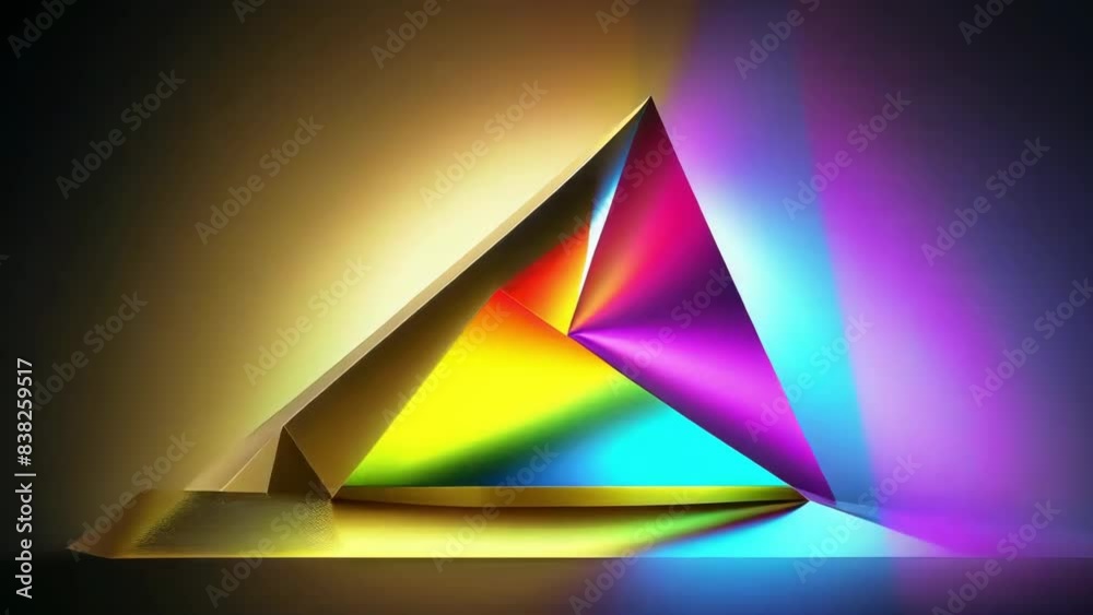 abstract triangle prism light moving background animation art - 4k new ...