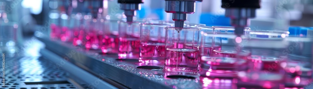 Laboratory setup with automated pipetting systems performing highthroughput screening for drug ...