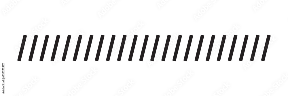 Slash line border. Diagonal parallel lines divider strip. Tilt strip ...