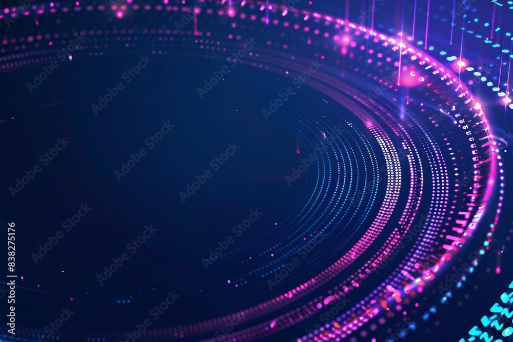 Design template of quantum computer technology banner. Gravitational ...