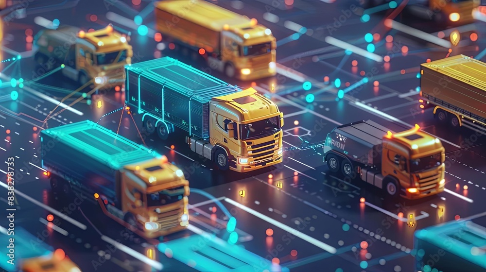 smart fleet management system visualized with aipowered predictive ...