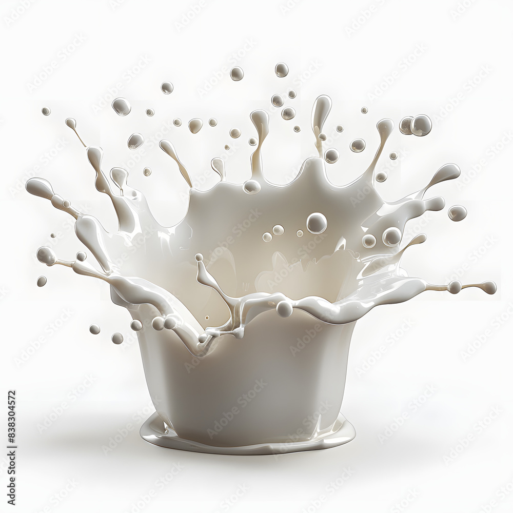 milk splash on transparent png, easy to use isolated on white ...