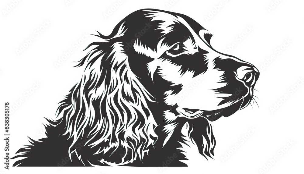 Simple, clear, beautiful arts and crafts artisanal stencil print style ...