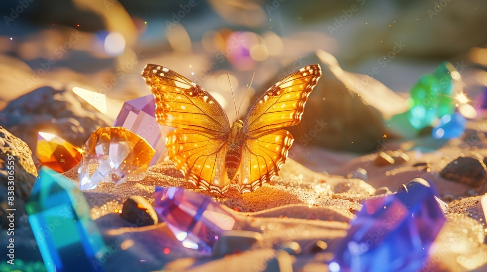 In this science fantasy, sand or gravel become butterflies of ...