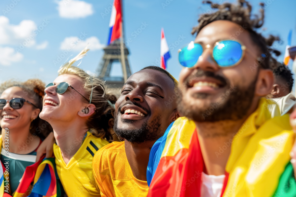 International fans from different countries celebrate the 2024 Olympic ...