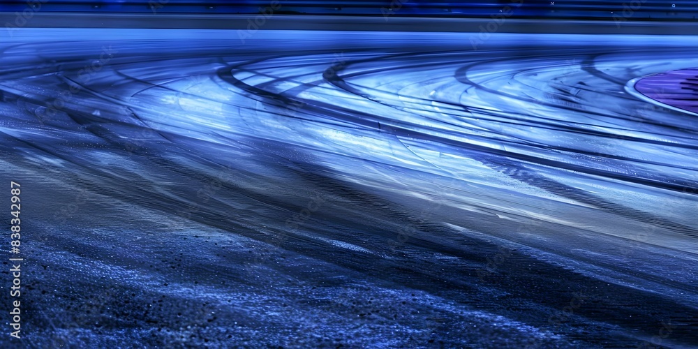 Capturing the intricate details of tire skid marks on a race track ...