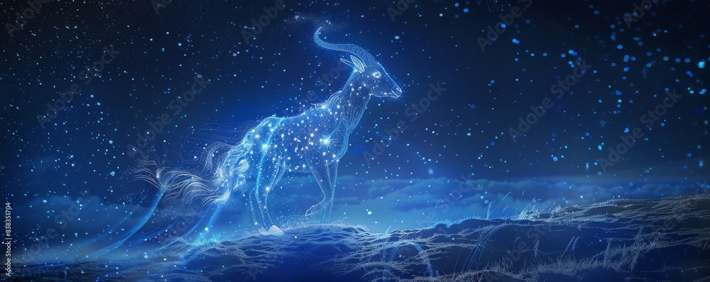 Foto de Mystical Capricorn the goat depicted as a cosmic sea creature ...