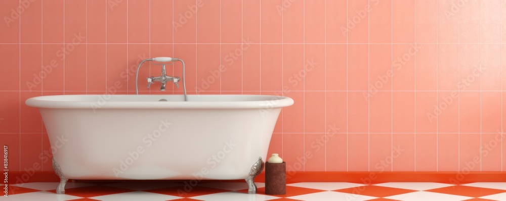 Bathroom floor texture, tile wall chequered background vinyl waterproof ...