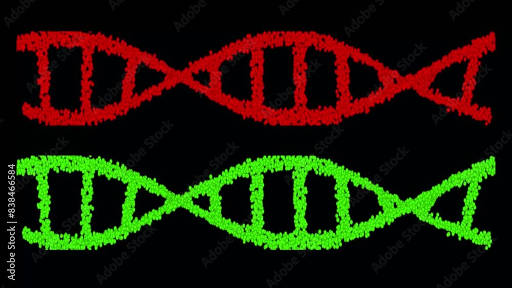 Futuristic Rotating White DNA Strand with Genetic Codes and abstract ...