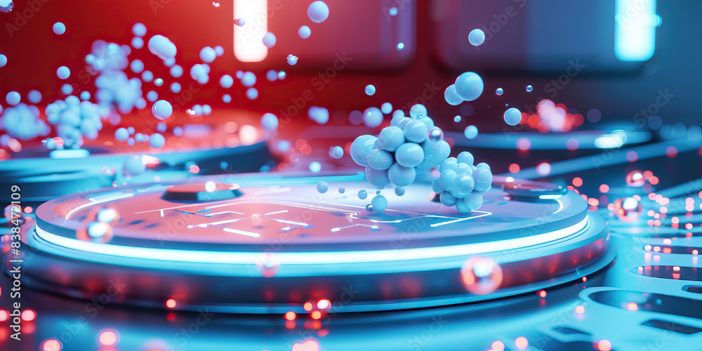 The Haptic Harmonist: A haptic feedback device, surrounded by floating ...