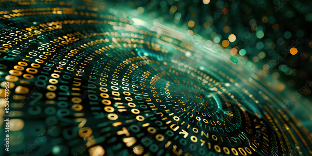 The Octal Odyssey: A map of the binary digits, spiraling outward from a ...